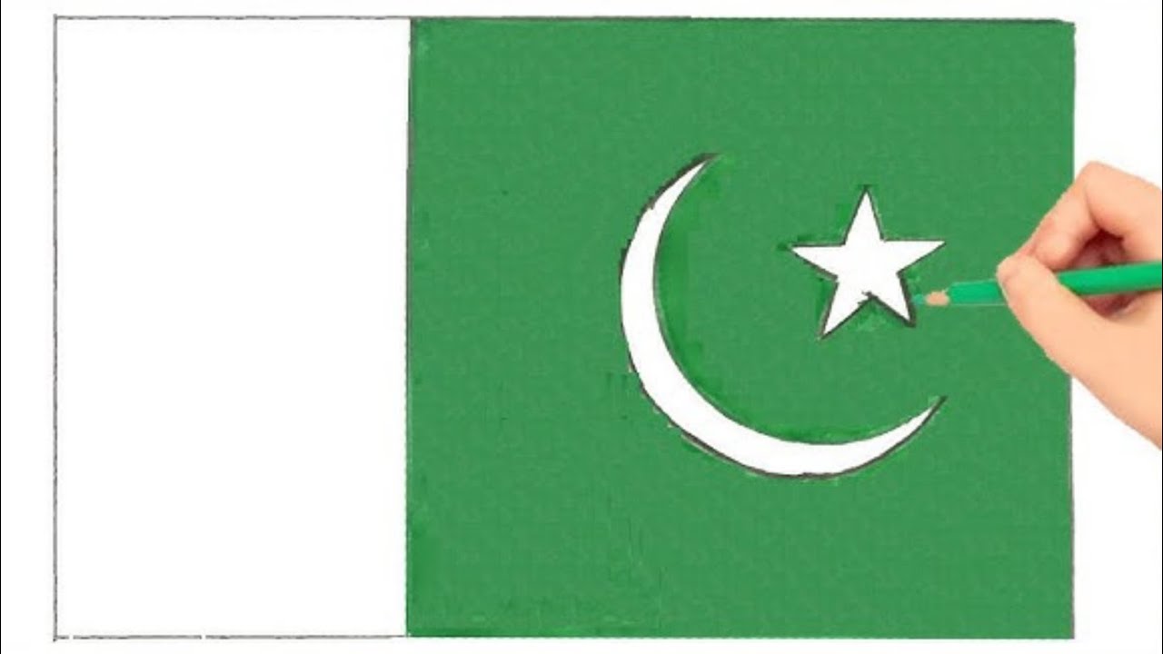 pakistan flag drawing easy - YouTube