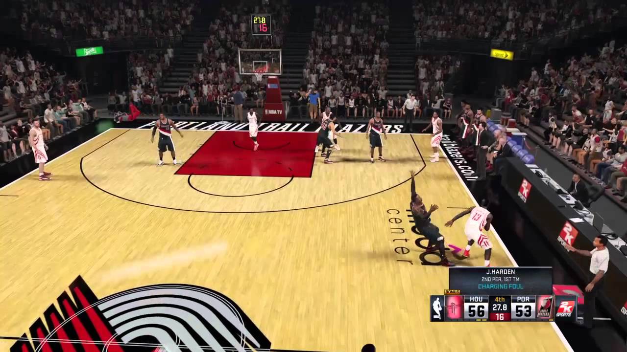 Worst charging foul call in nba 2k15 - YouTube