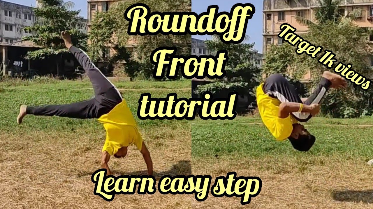 how to do learn roundoff front flip tutorial by // rajnish tumbling ...