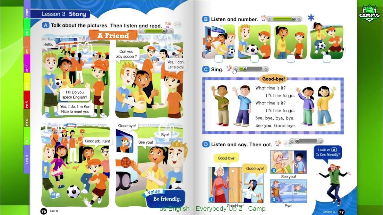 Everybody up 2 - Unit 8 - My week - Lesson 3 - Story - YouTube