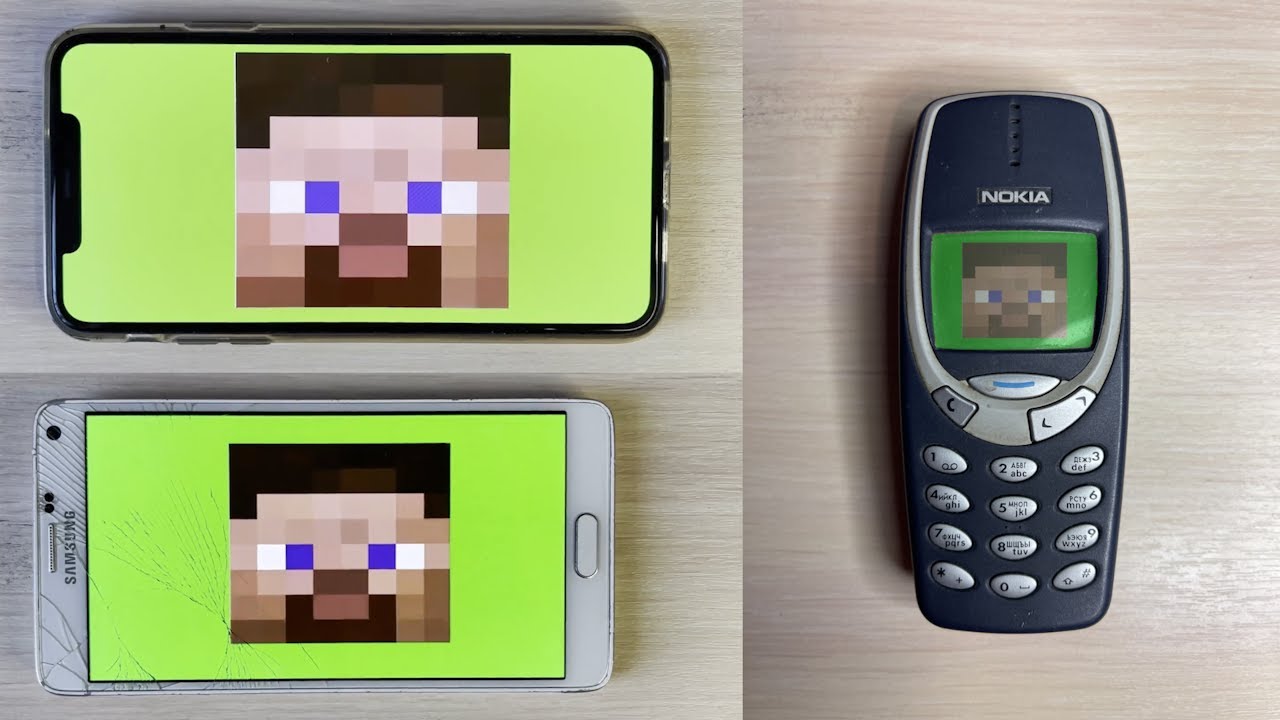 Minecraft Steve oof sound from 20 mobile devices - YouTube