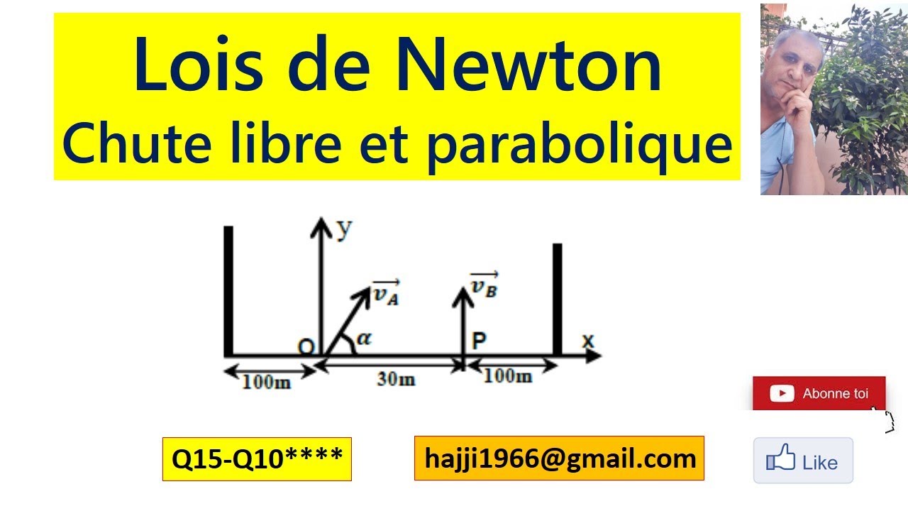 Exercice chute libre et parabolique - YouTube