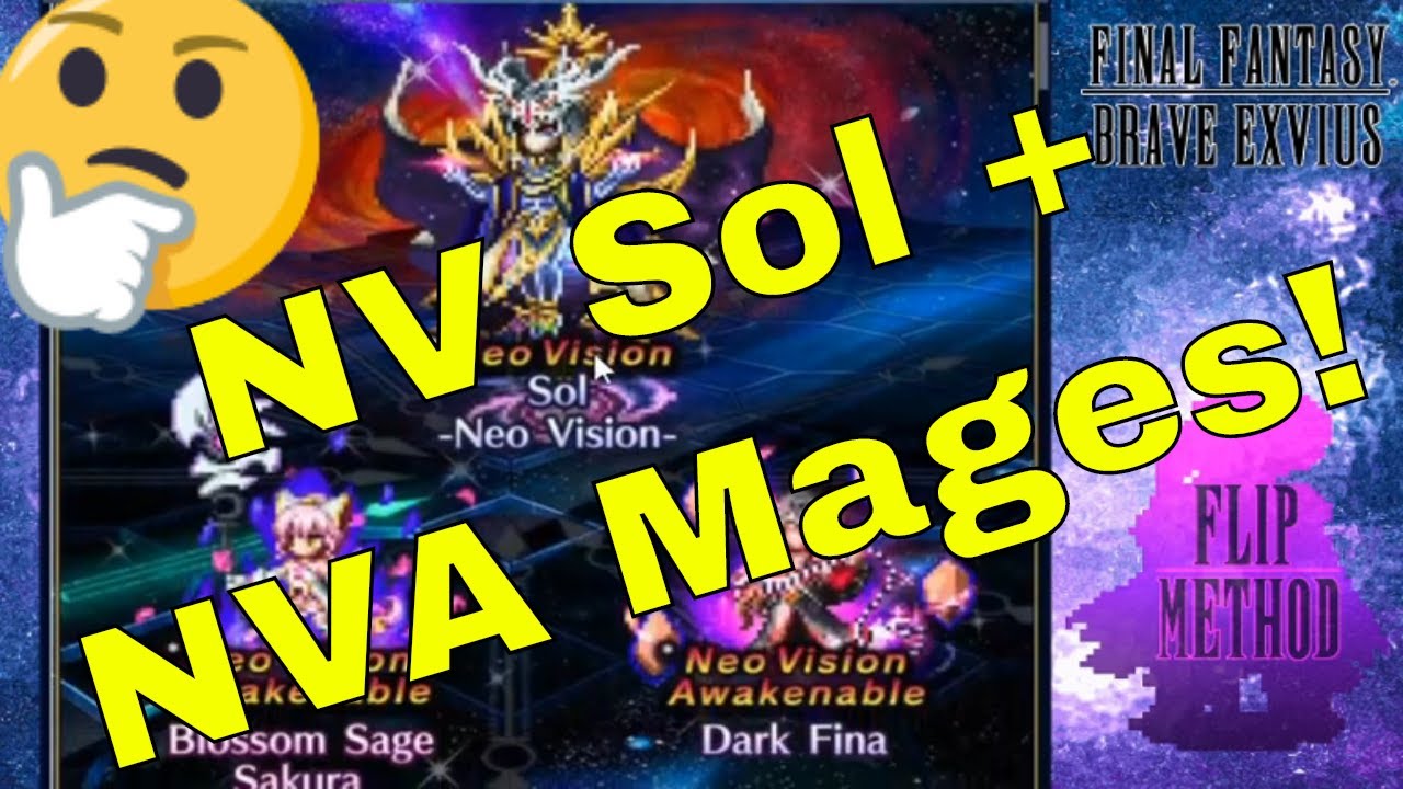 NV Sol + NVA Blossom Sage Sakura + NVA Dark Fina | [FFBE] Final Fantasy ...