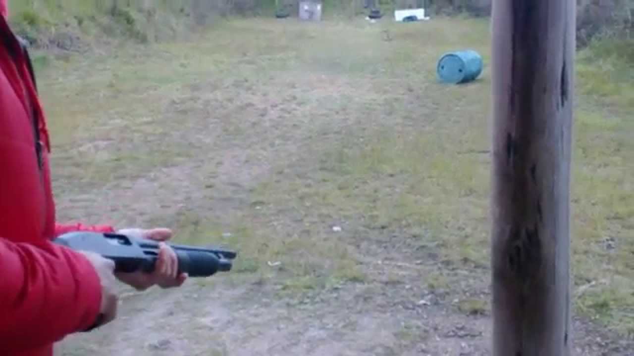 TIRO CON ESCOPETA 12 MAVERICK RECORTADA - YouTube