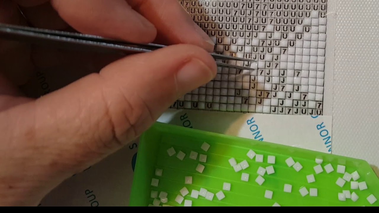 3D Diamond Painting Diagonal Checkerboard Technique - YouTube