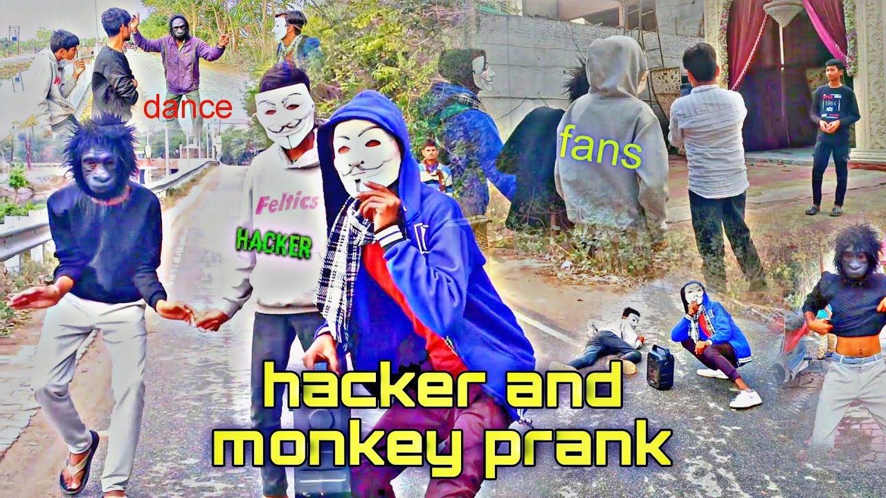 hacker and monkey prank😉|| public reaction|| - YouTube