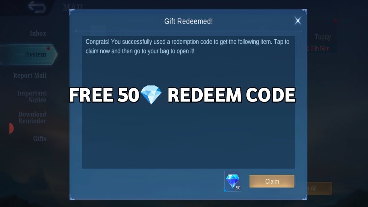 FREE 50💎 REDEEM CODE LIMITED TIME. - YouTube