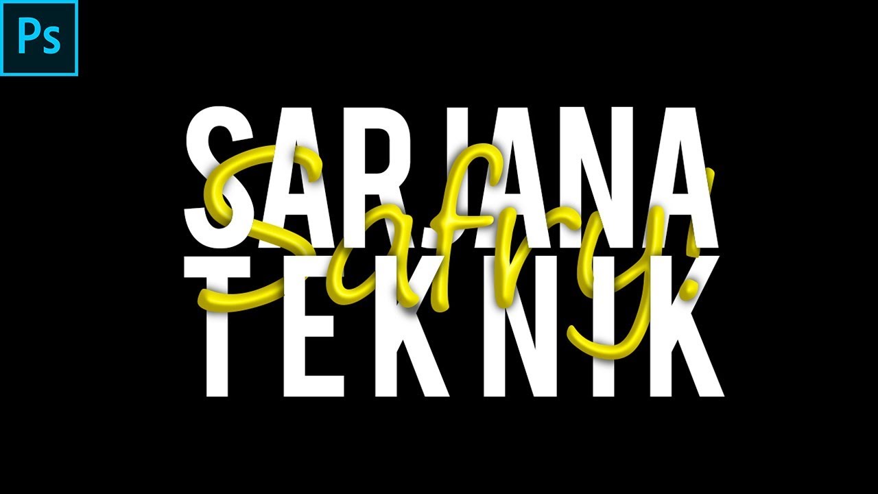 Photoshop Text Effect - membuat efek teks interlaced - YouTube