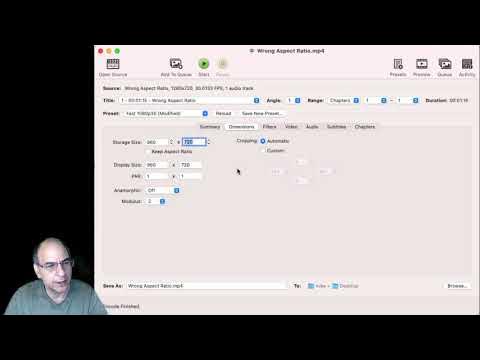 Handbrake to fix Aspect Ratio - YouTube