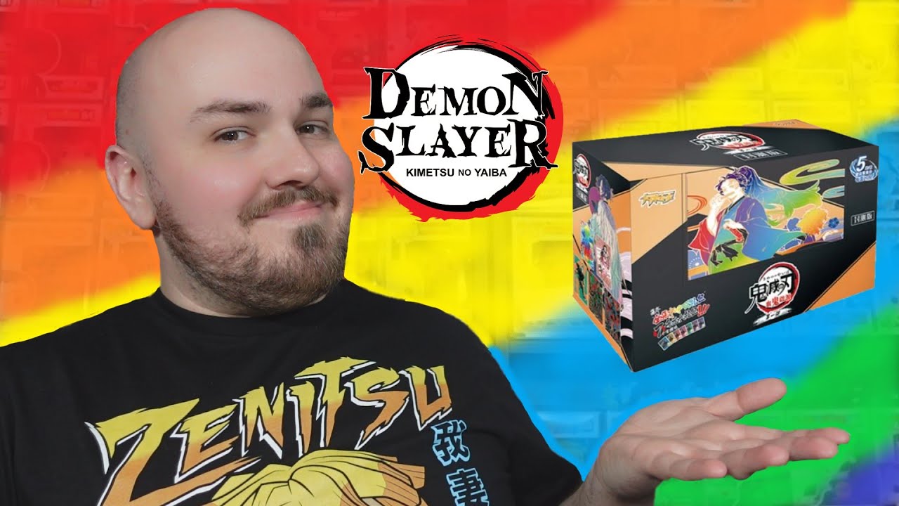 Opening Demon Slayer Cards from the Rainbow Booster Box - YouTube