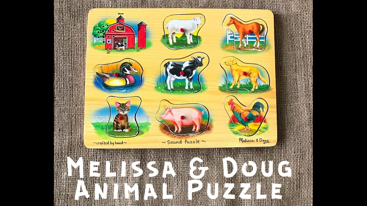 It's Playtime with the Melissa & Doug Farm Puzzle - YouTube