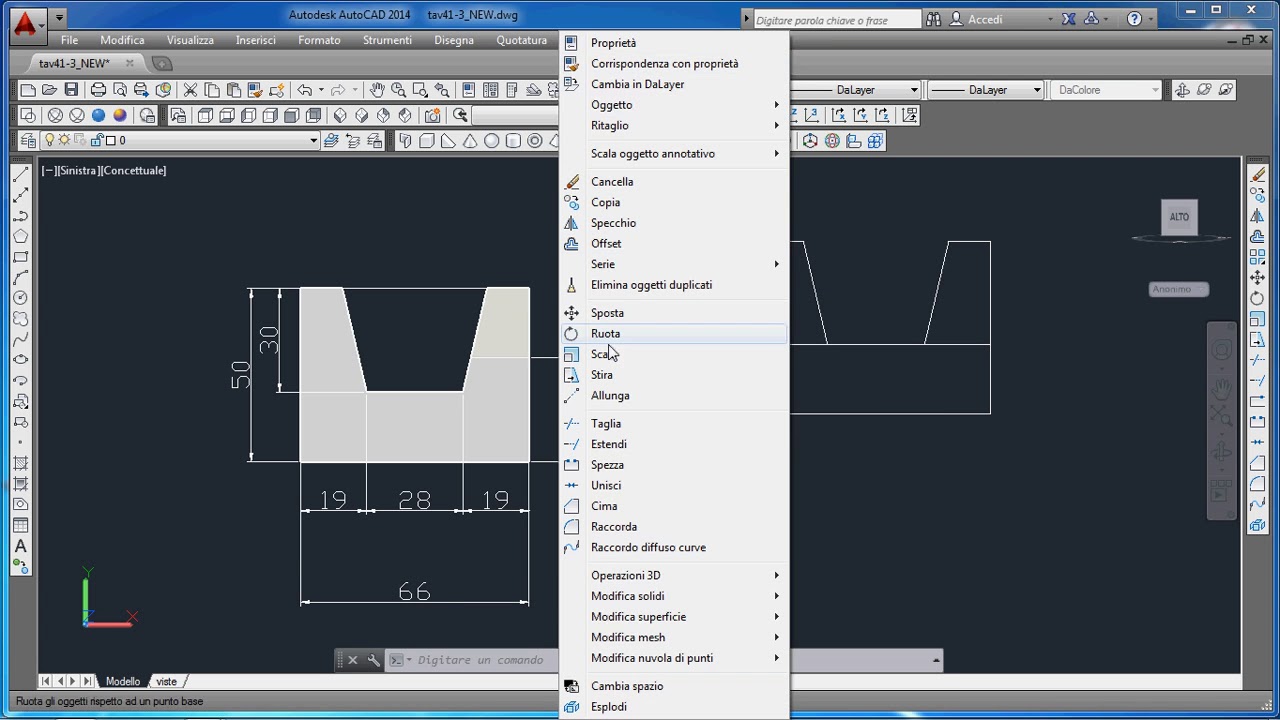 Realizzazione modello autocad 3d 41 3 - YouTube