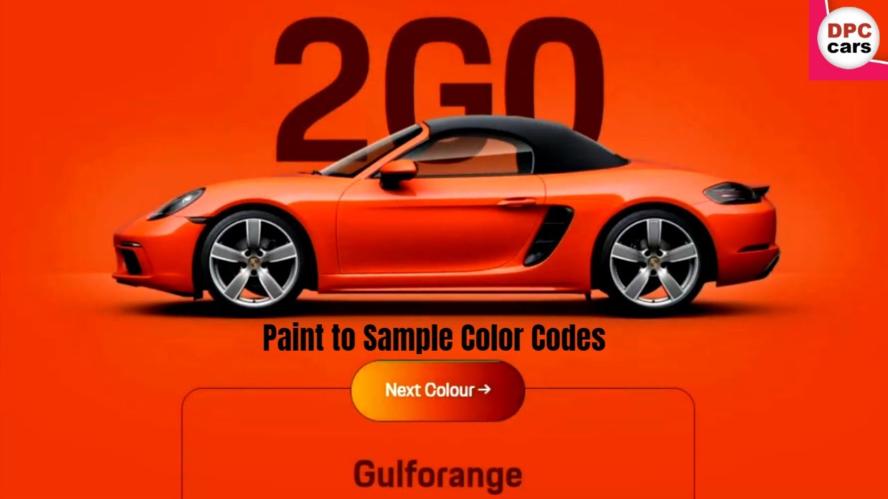 Porsche 718 Boxster and Cayman Paint to Sample Color Codes - YouTube