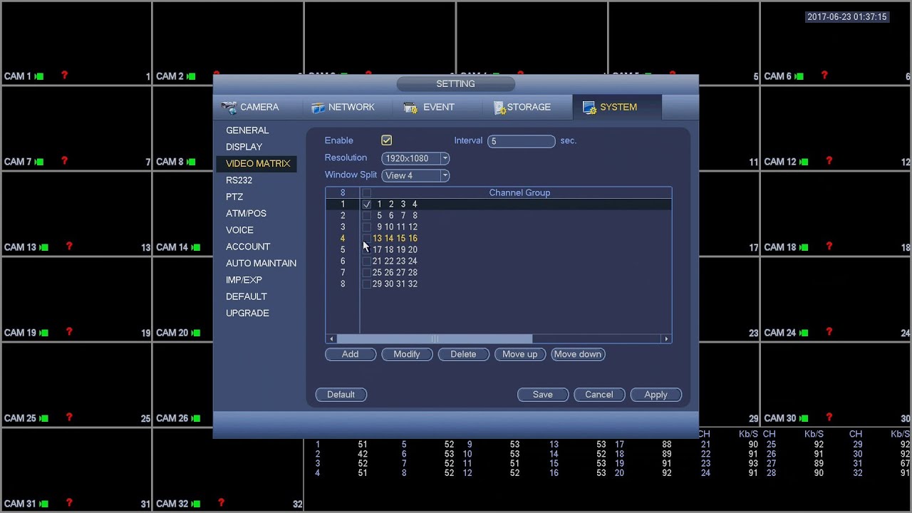 Using Video Matrix Options on Your DVR - YouTube