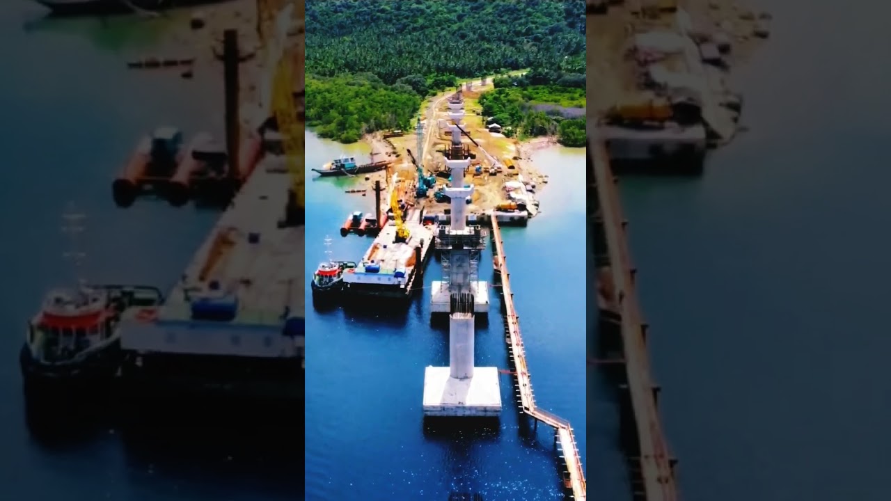 Roma Point Bridge Aerial Shot - YouTube