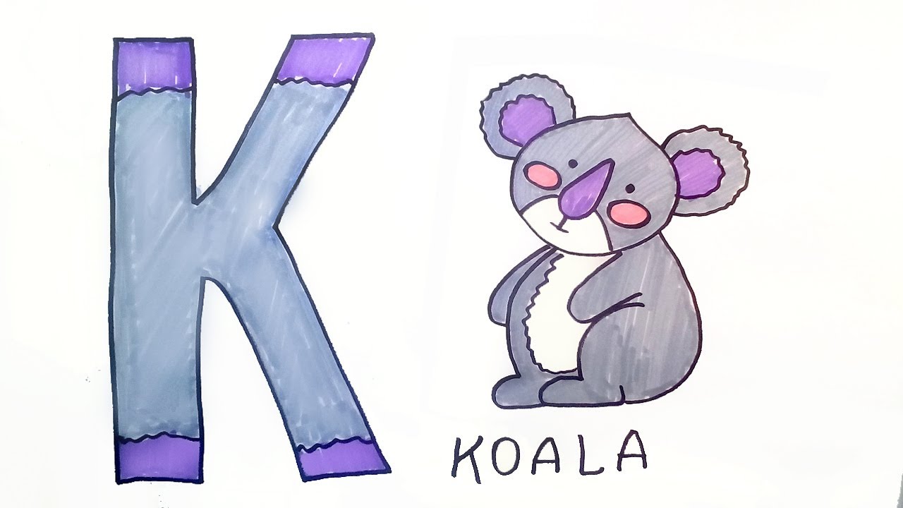 The letter K is just a drawing of a Koala. - YouTube