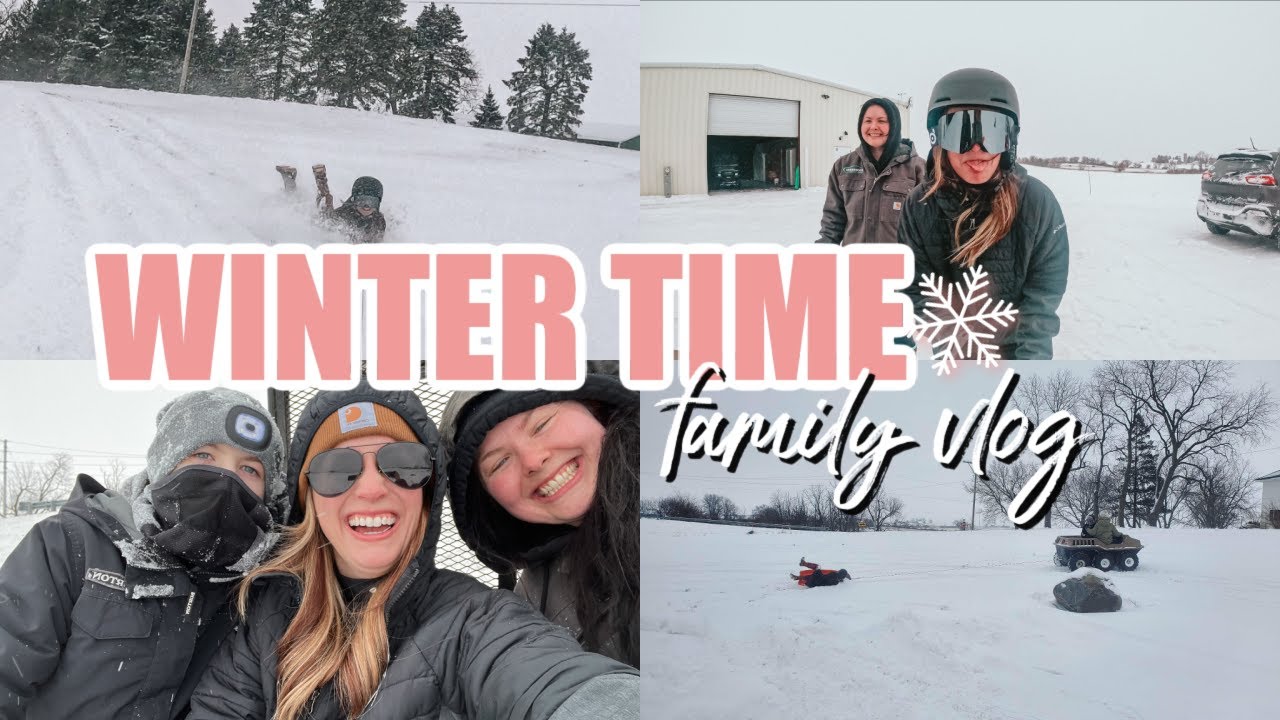 WINTER SNOW DAY FAMILY VLOG | WE FINALLY GOT A GOOD SNOW DAY | FAMILY ...
