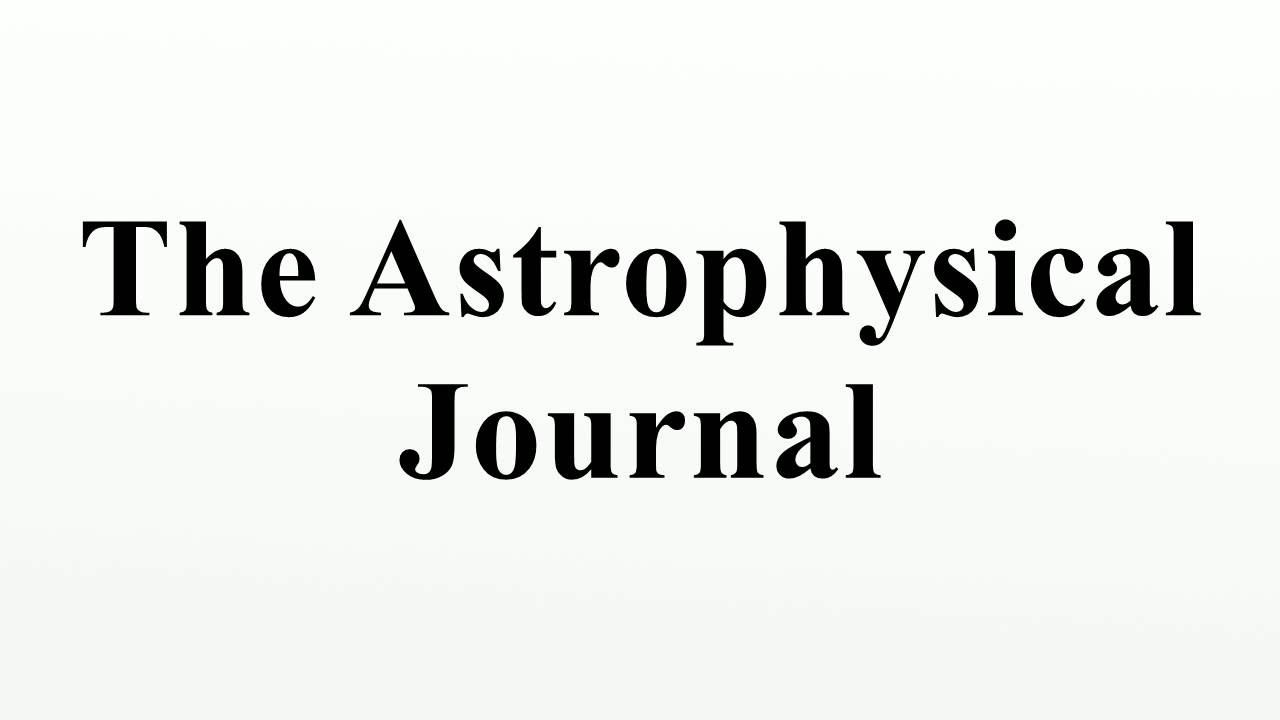 The Astrophysical Journal - YouTube