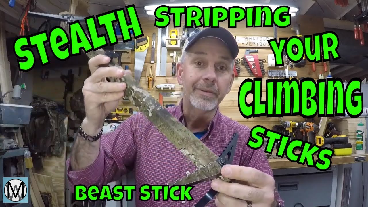 Stealth Stripping your climbing sticks - Beast Sticks - YouTube