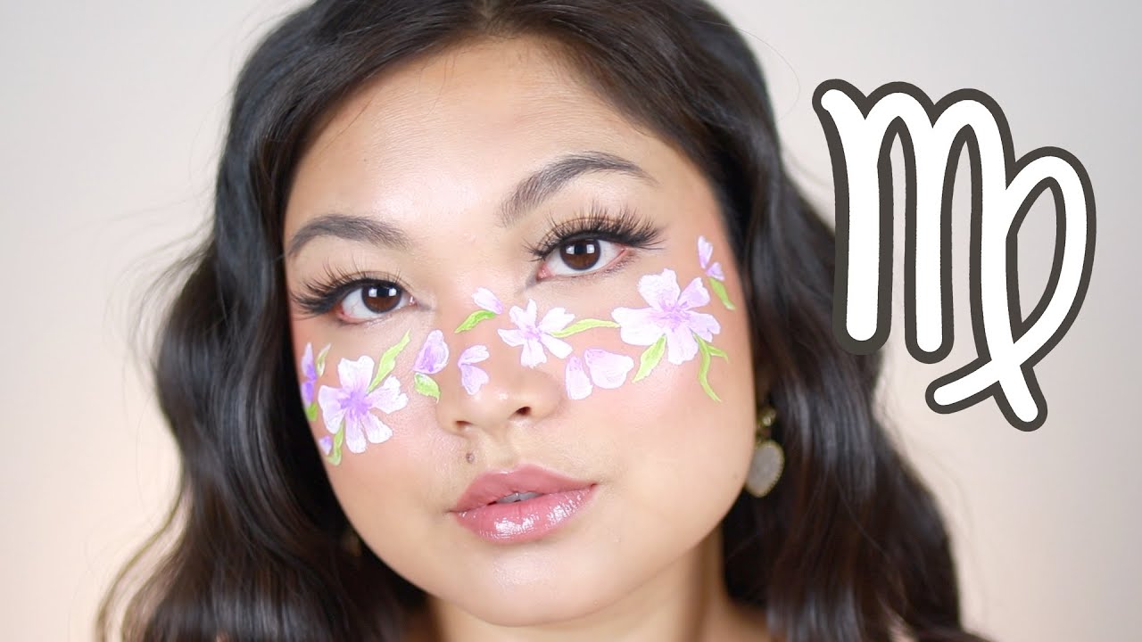ZODIAC MAKEUP SERIES | VIRGO FLORAL MAKEUP TUTORIAL - YouTube
