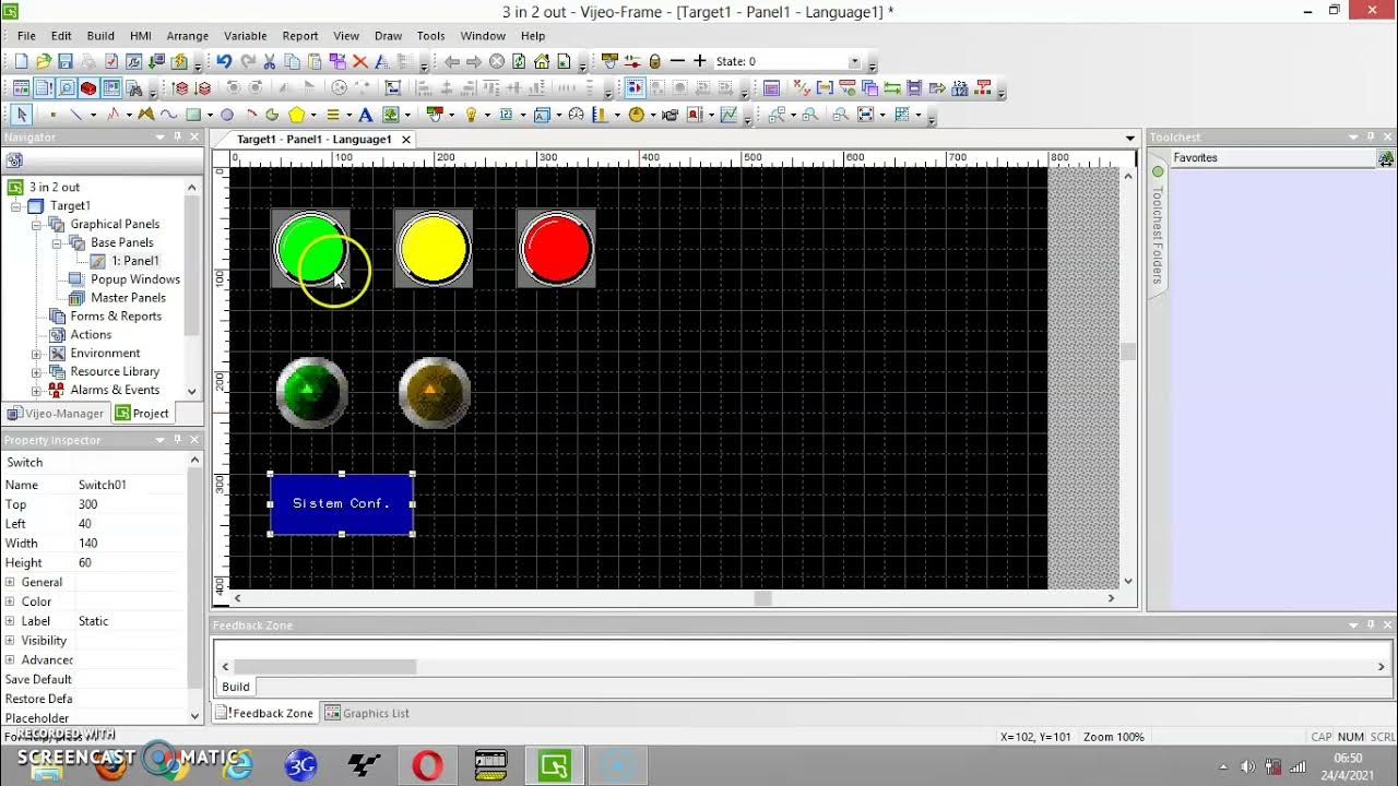 Sistem Kontrol Terprogram - Rangkaian simulasi 3 input 2 output dengan detend dan set-reset ...