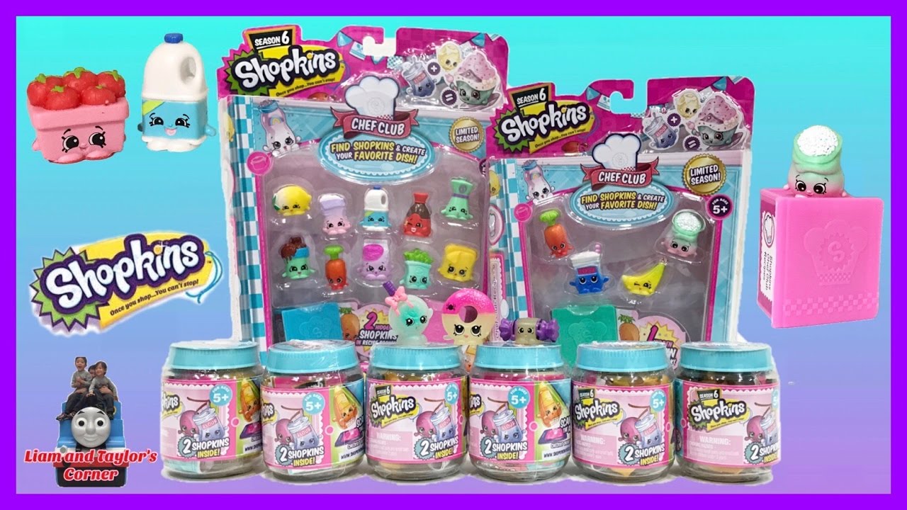 SHOPKINS Season 6 Chef Club Limited Season Unboxing Jars Recipe Books ...
