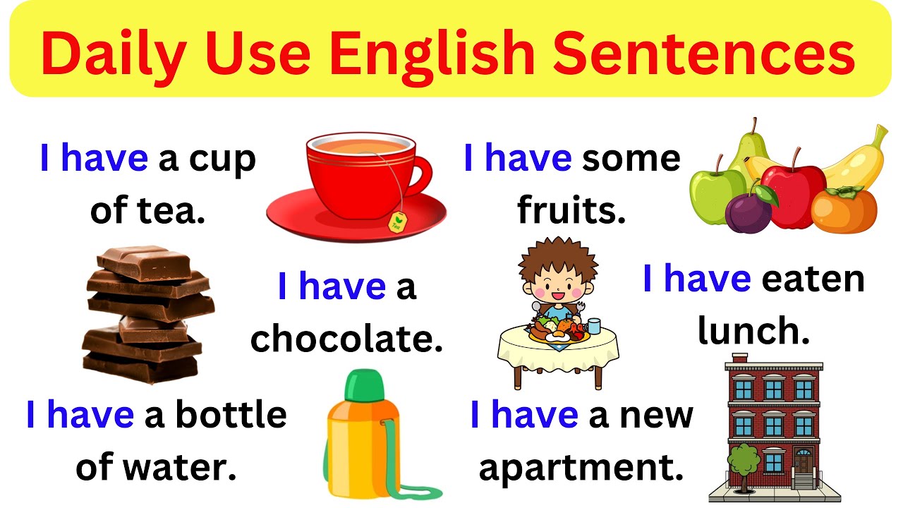 100 English Sentences Starting with "I Have" | Daily Use English ...