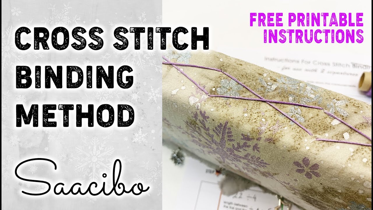 Cross Stitch Book Binding for Junk Journals - with Free Pattern #bookbinding #junkjournals - YouTube