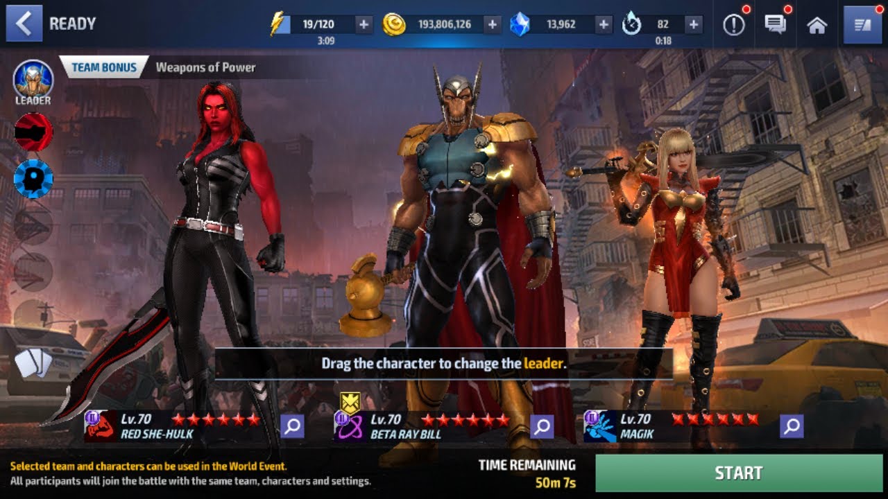 Marvel Future Fight World Event Beta Ray Bill,Magik,Red She Hulk - YouTube