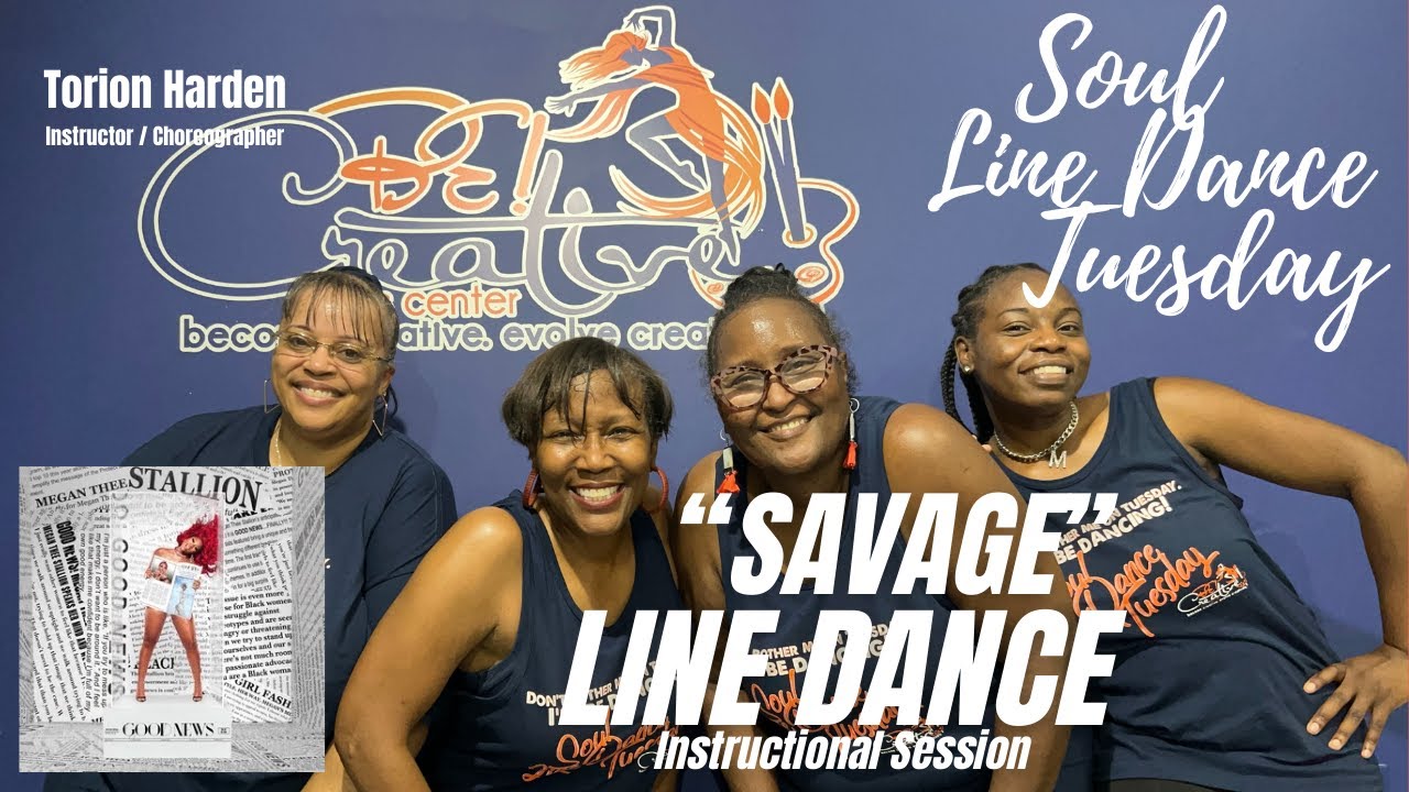 Soul Line Dance Tuesday LIVE!- "Savage" Line Dance Instructional (Megan ...