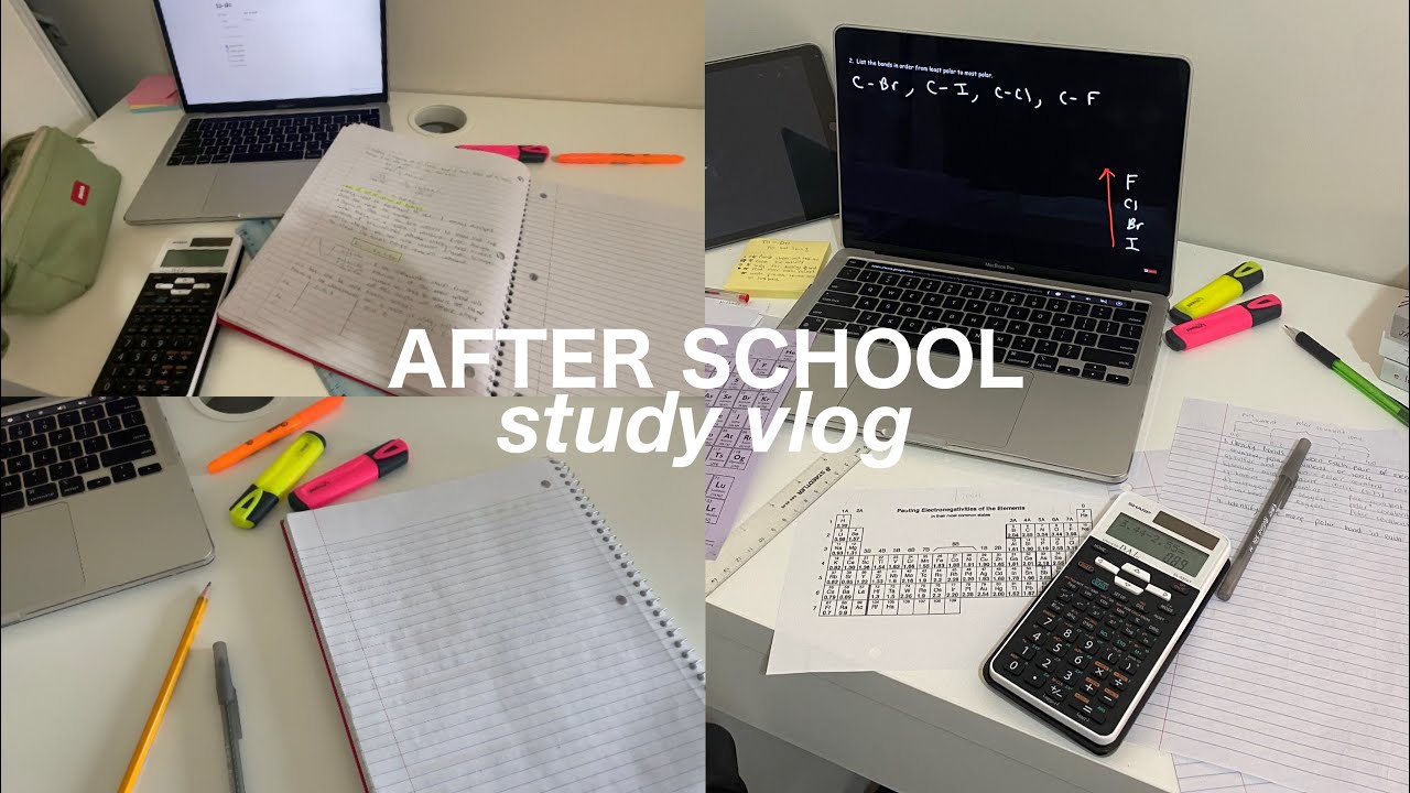 productive afterschool study vlog🌱 lots of note-taking, physics lab ...