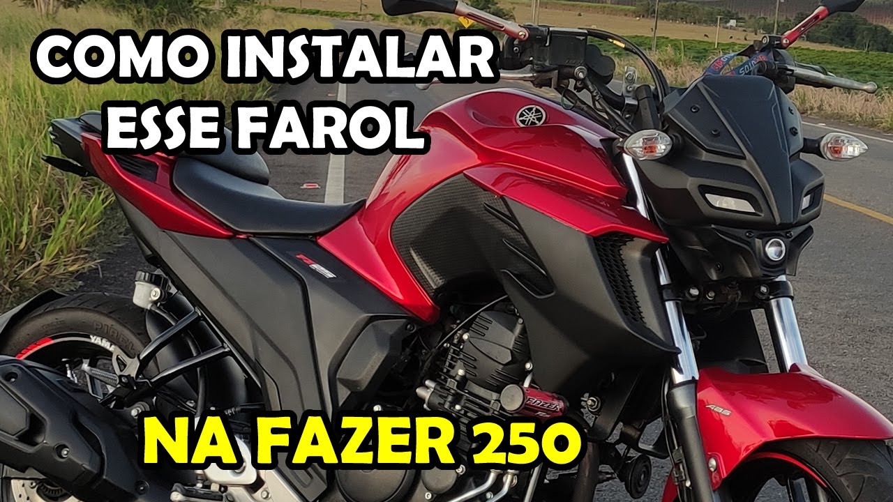 Como instalar farol modelo MT na FZ25 motosdesign - YouTube