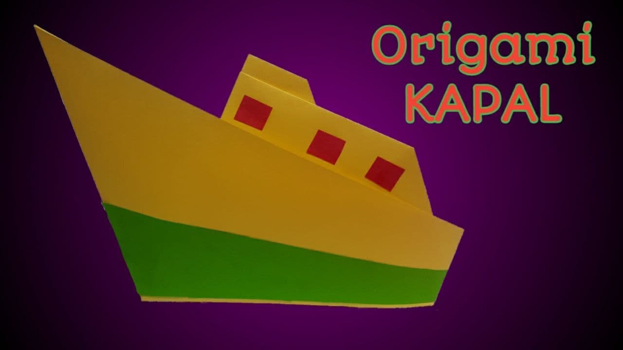 Origami Perahu Kertas | Cara membuat origami Perahu | Origami boat ...