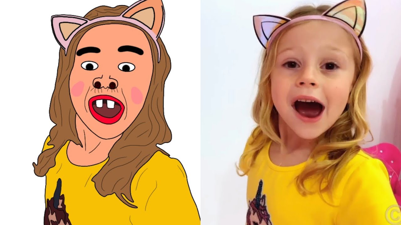 Nastya and her new dolls Drawing Meme | Like Nastya - YouTube