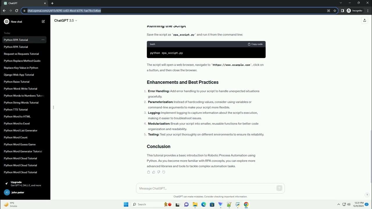 robotic process automation using python - YouTube