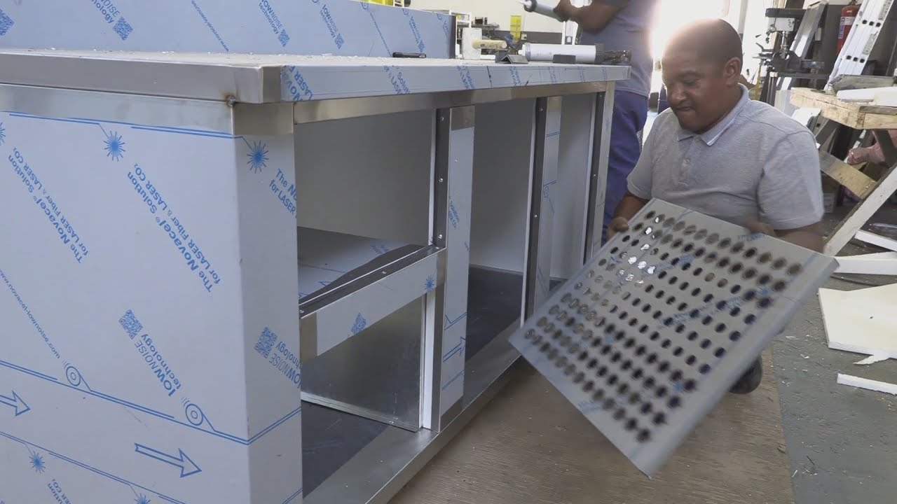 Stainless Steel Countertop w. Sink Cut on MetalWise CNC Plasma by Inov8 ...