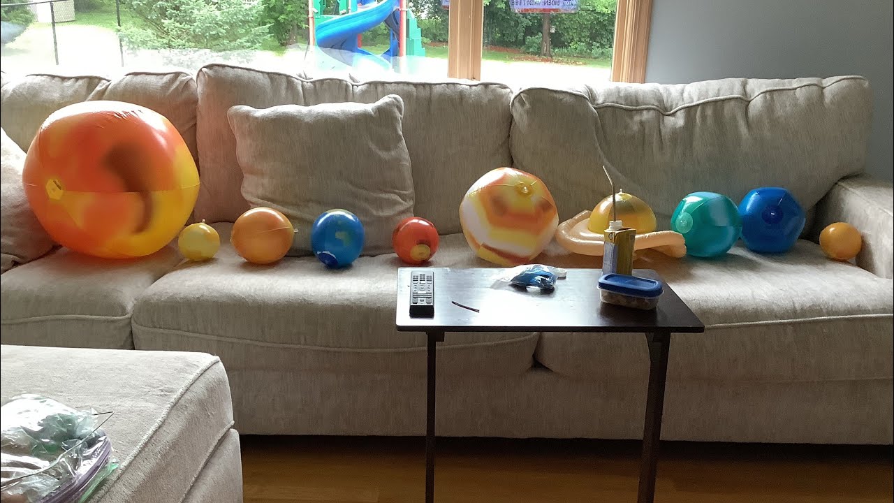 Inflatable solar system 10 pcs - YouTube