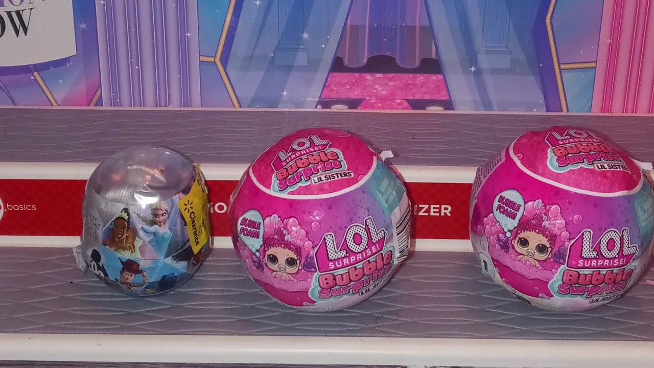 unboxing two lol surprise bubble surprise balls and 100 Disney ball ...