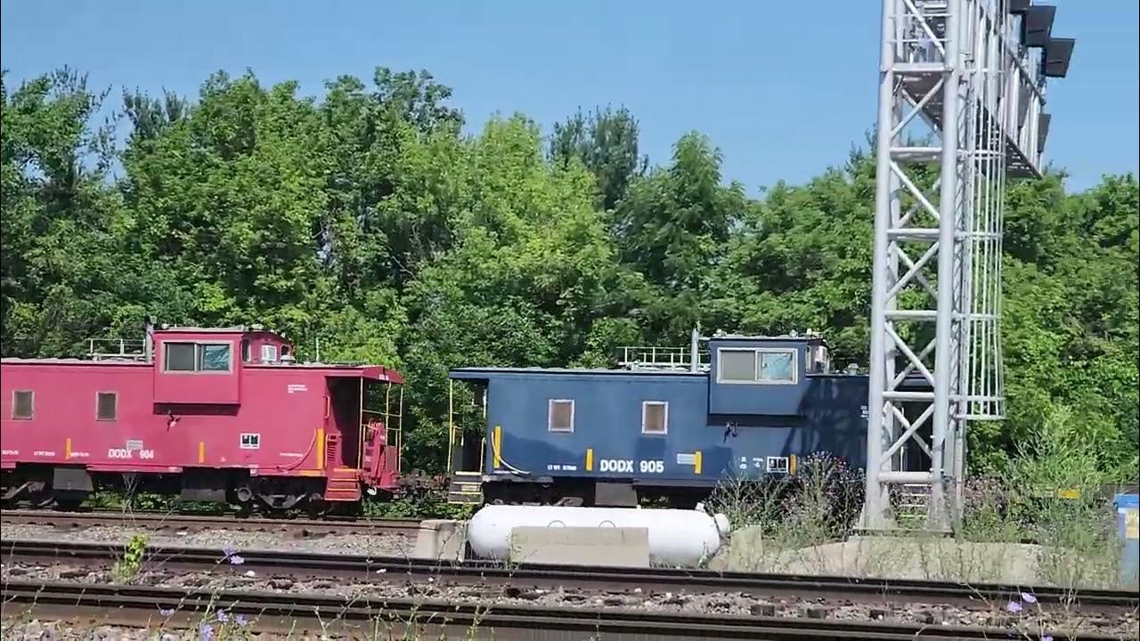 Two Cabooses Bring up the Rear of NS 10Q in Berea, Ohio! - YouTube