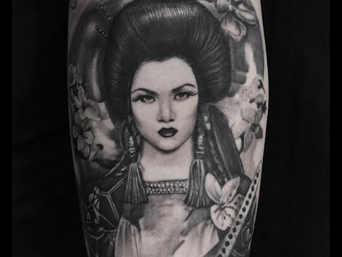 Geisha tattoo time lapse - YouTube
