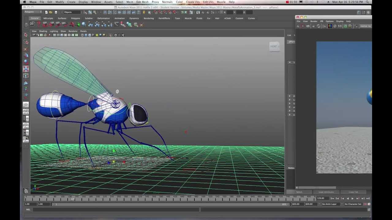 Maya 2011/2012 Basic Animation Practice with a Pre-Built Rig Tutorial ...