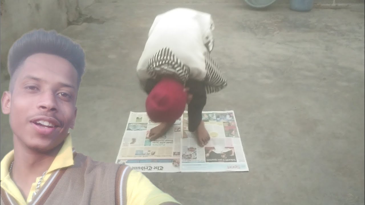 12 hours on newspaper challenge 😂 fir se murga ban gaya 🐔 - YouTube