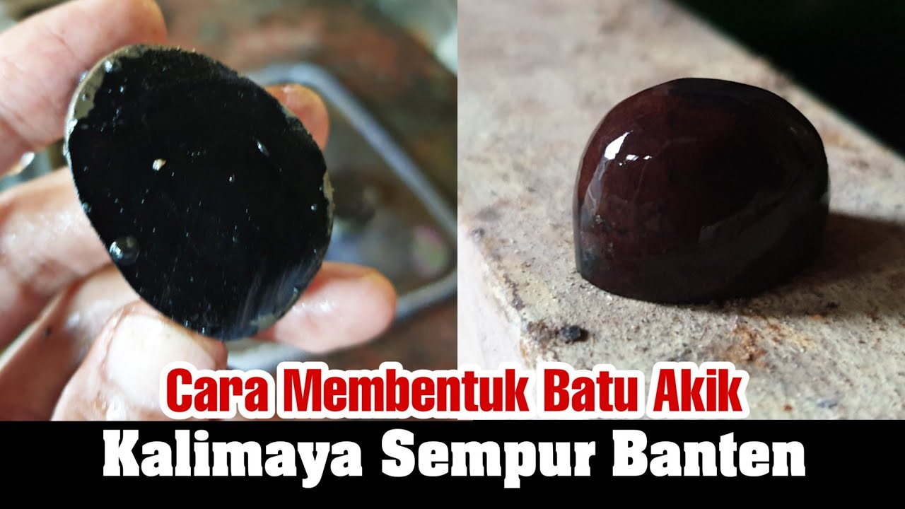 Cara Membentuk Bahan Batu Kalimaya Sempur Banten - YouTube