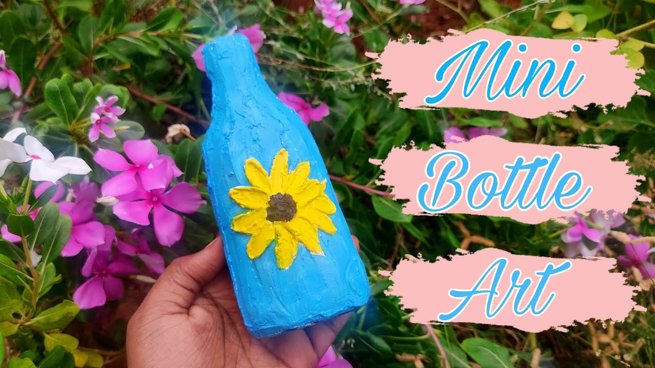 Bottle Art | Texture Paste | Cute Bottle art with texture waste ...