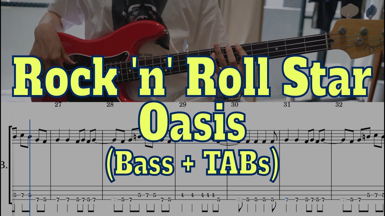 Oasis Rock N Roll Star Bass Cover Tabs Youtube