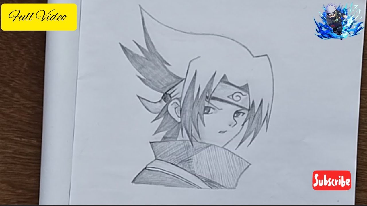 How To Draw Sasuka Uchiha Stap By Step - YouTube