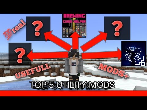 TOP 5 MOST USEFUL UTILITY MODS FOR MINECRAFT PE 💯|#minecraft PART1 ...