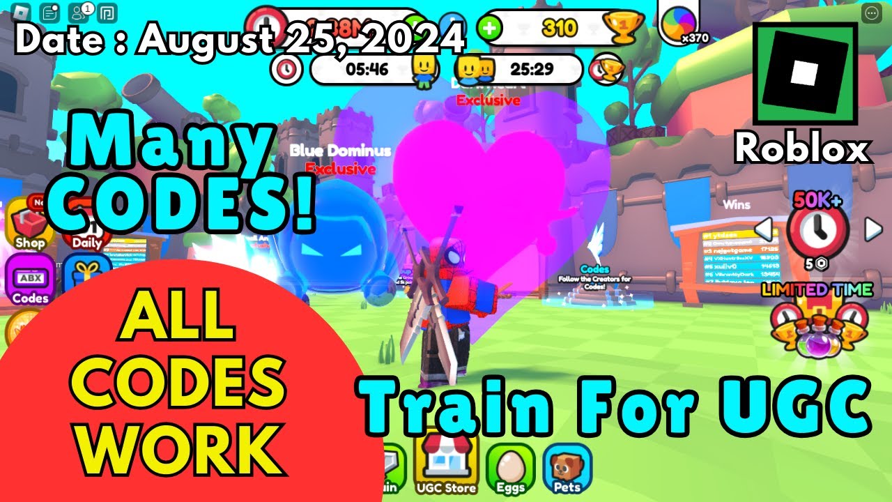 *All Codes Work* Train For UGC Roblox, August 25, 2024 - YouTube