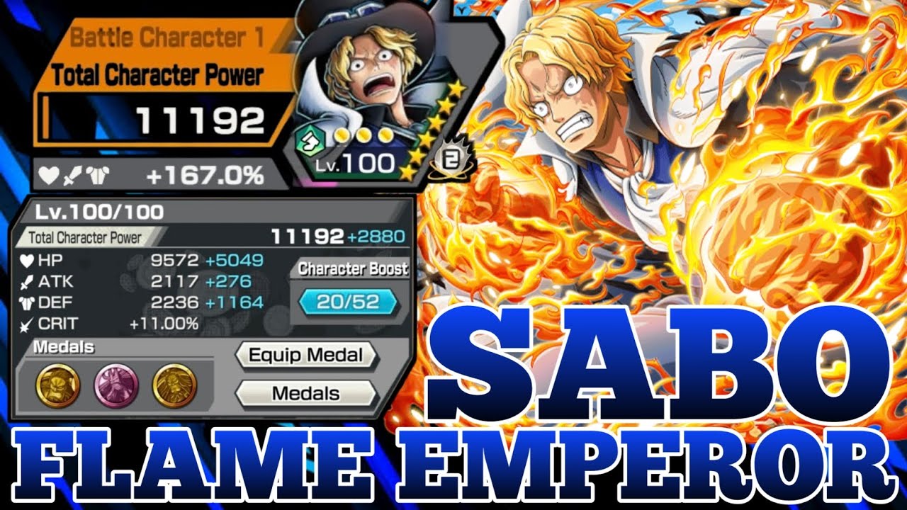 SABO FLAME EMPEROR GAMEPLAY | ONE PIECE BOUNTY RUSH | OPBR - YouTube