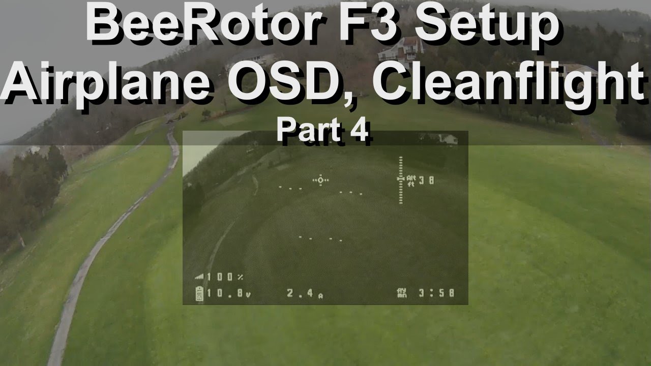 BeeRotor FC Airplane Setup with Cleanflight Part 4 (Install in Plane ...